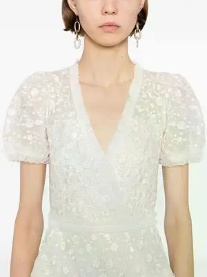 NEEDLE & THREAD Layered Lace Ankle Gown
