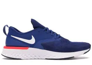 Nike Odyssey React Flyknit 2 Sneakers - Indigo Force Blue Void Red Orbit White