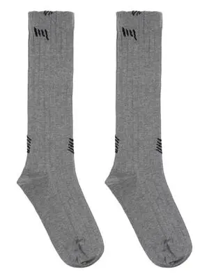 Marni Intarsia-knit Socks - Grey