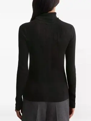 Marc O'polo Ribbed Turtleneck Top - Black