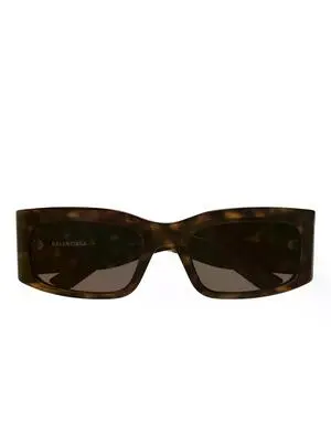 Balenciaga Rectangle-frame Sunglasses - Brown