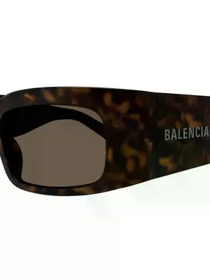 Balenciaga Rectangle-frame Sunglasses - Brown