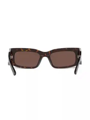 Balenciaga Rectangle-frame Sunglasses - Brown