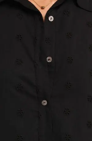 PETAL & PUP Eyelet Embroidery Shirtdress