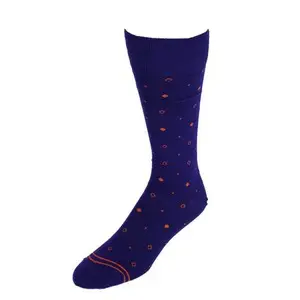 DEAD SOXY Distinctive Dot Mid-calf Dress Socks - Purple