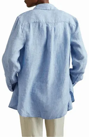 REISS Belle Linen Button-up Shirt