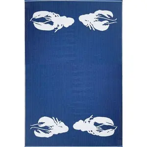 MAD MATS Four Lobster Blue & White - Blue And White