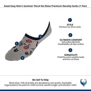 DEADSOXY Floral No-show Socks