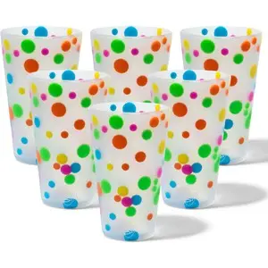 SILIPINT Silicone Pint Glasses 16 Oz 6 Pack - Multicolored