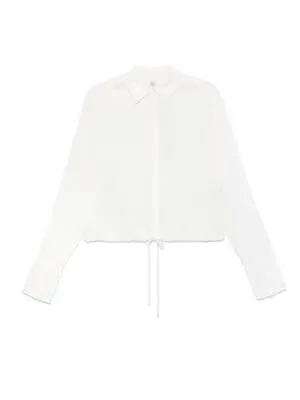 TOTEME Drawstring Hem Shirt - Neutrals