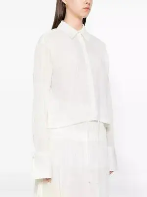 TOTEME Drawstring Hem Shirt - Neutrals