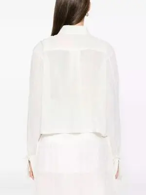 TOTEME Drawstring Hem Shirt - Neutrals