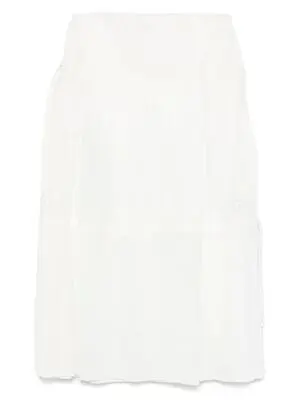 TOTEME Organic Cotton Tiered Skirt - White