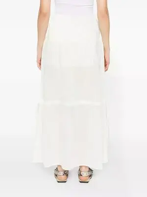 TOTEME Organic Cotton Tiered Skirt - White
