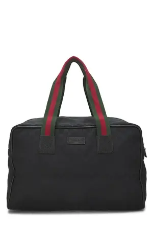 Gucci Gg Canvas Web Duffle