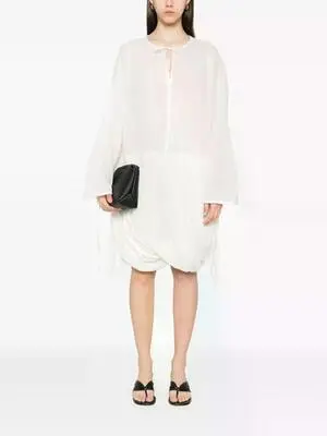 TOTEME Drawstring-waist Dress - White