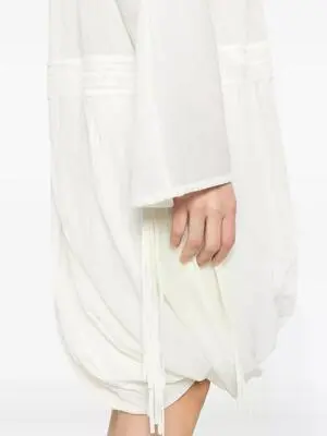 TOTEME Drawstring-waist Dress - White