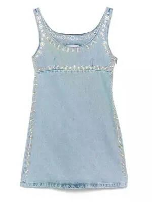 Coperni Studded Denim Mini Dress