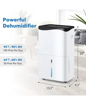 VOLENCA 100-pint Dehumidifier With Smart App And Alexa Control For Home And Basements