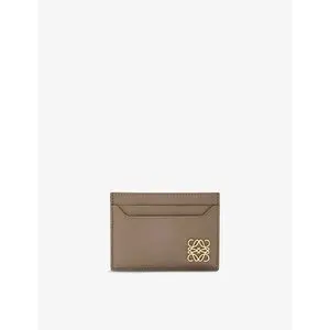 Loewe Anagram Leather Card Holder - Taupe