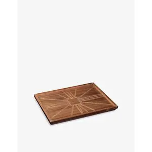 CARTIER Santos De Rectangular Walnut Wood Tray - Brown