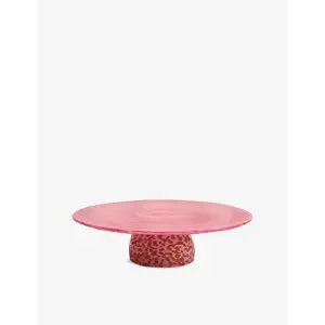 LAETITIA ROUGET Footed Glass Cakestand And Bowl - Pink