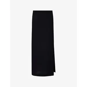 TOTEME High Slit Darted Woven Maxi Skirt