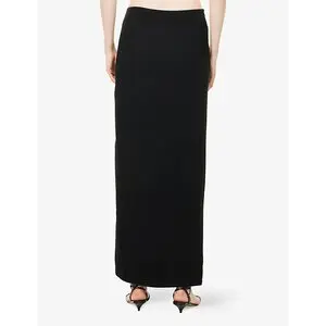 TOTEME High Slit Darted Woven Maxi Skirt