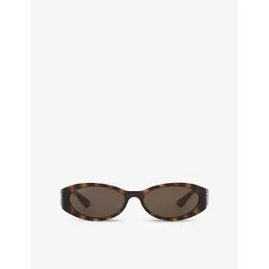 Gucci Gg1660s Oval Sunglasses - Brown