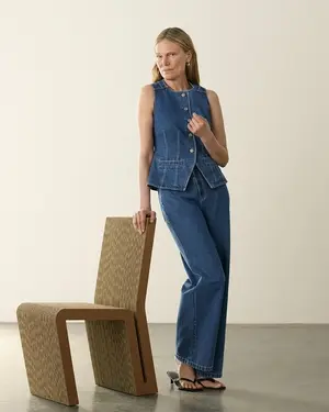 Whistles Relaxed Straight Leg Jeans - Denim