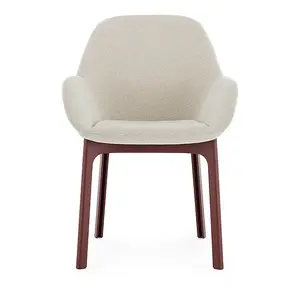 KARTELL Clap Dining Chair - White-beige/burgundy