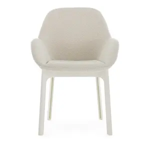 KARTELL Clap Dining Chair - White-beige/white