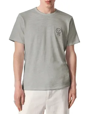 Rag & Bone Sour Face Embroidered Tee - Leaf Gray