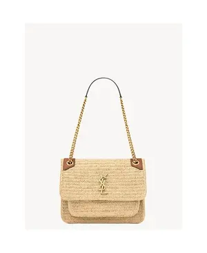 Saint Laurent Raffia Shoulder Bags