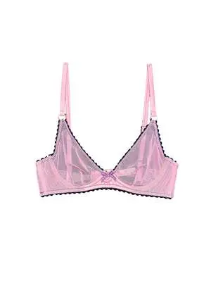 Fleur Du Mal Sabrina Mini Fishnet Demi Bra - Bisou