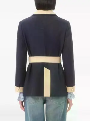 Valentino Garavani Caban Jacket With Belt - Blue