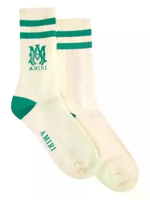 Amiri Logo Jacquard Socks - White