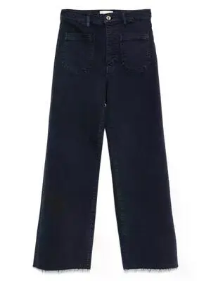 FRAME Cropped Wide Leg Jeans