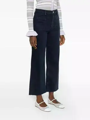FRAME Cropped Wide Leg Jeans