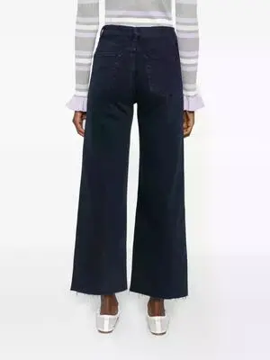 FRAME Cropped Wide Leg Jeans