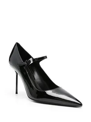 Paris Texas 90mm Leather Heeled Pumps - Black
