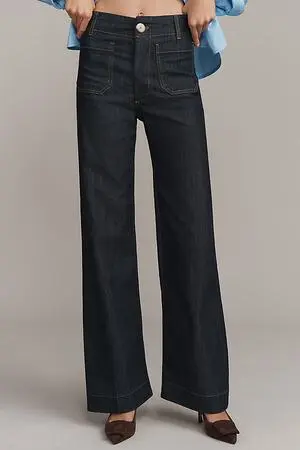 Maeve Colette High-rise Wide-leg Full-length Jeans - Rinse Wash