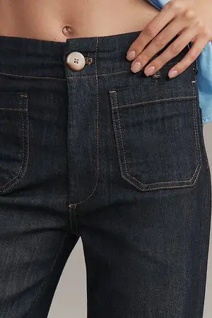 Maeve Colette High-rise Wide-leg Full-length Jeans - Rinse Wash