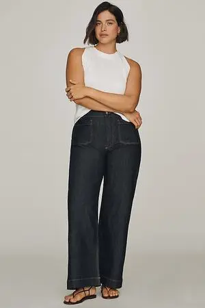 Maeve Colette High-rise Wide-leg Jeans - Rinse Wash