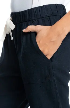 Roxy Tie Waist Linen Blend Pants