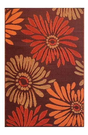 MAD MATS Daisy Rust - Orange And Red