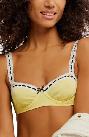 Free People So Sweet Underwire Balconette Bra - Pasta Combo