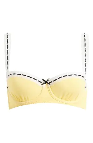 Free People So Sweet Underwire Balconette Bra - Pasta Combo