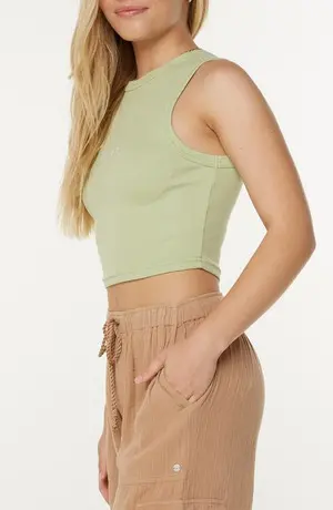 Roxy Roxify Crop Rib Tank Top - Tarragon Roxify