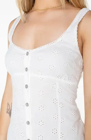 Roxy Kaia Eyelet Mini Dress